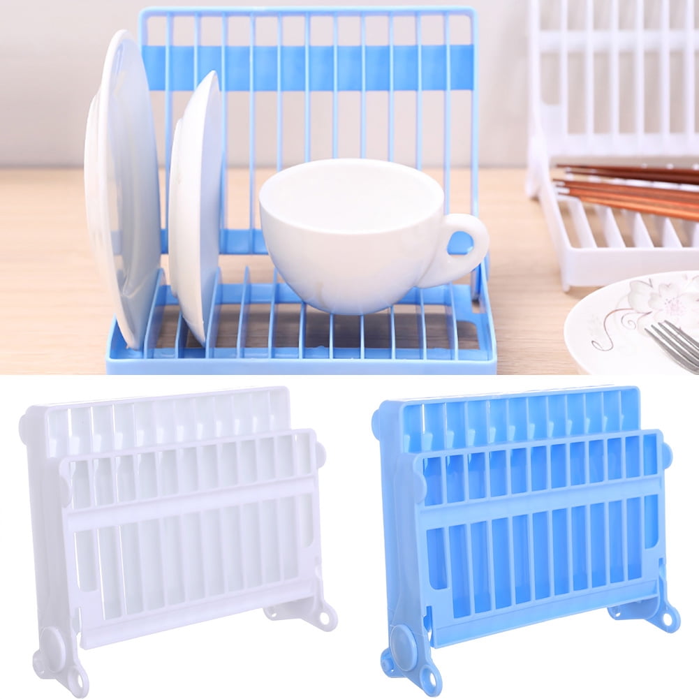 Deyuer Household Kitchen Foldable Dish Drying Rack Bowl Plate Tableware ...