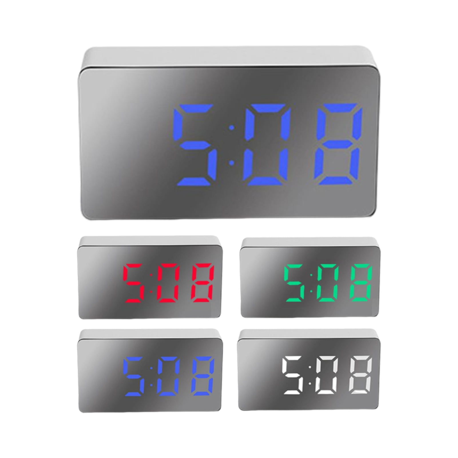 Deyuer LED Clock Alarm Large Screen Mini Mute Temperature LED Time ...