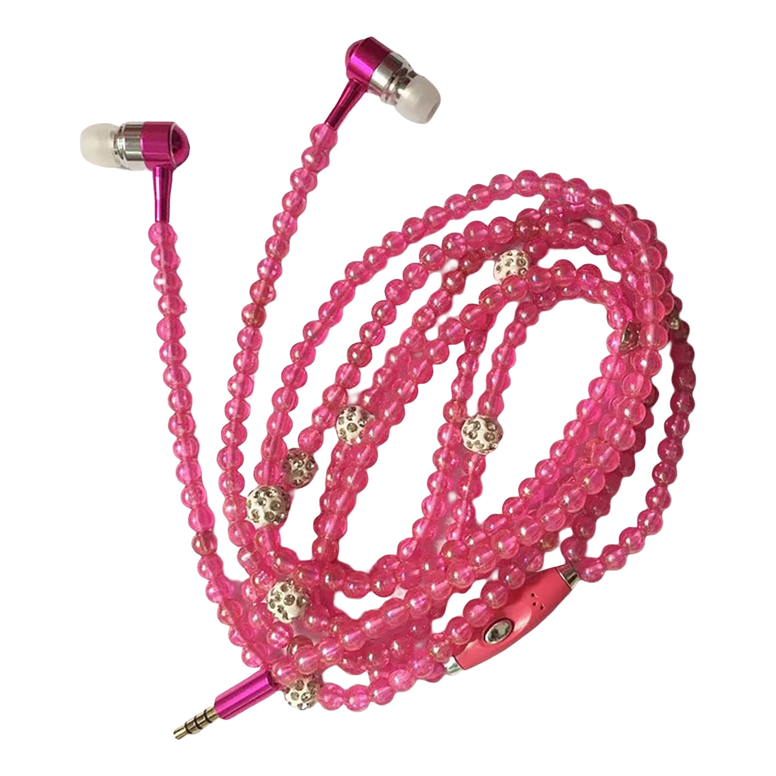 Deyuer Necklace Earbuds Stylish Bright Color Volume Control Tangle-Free ...