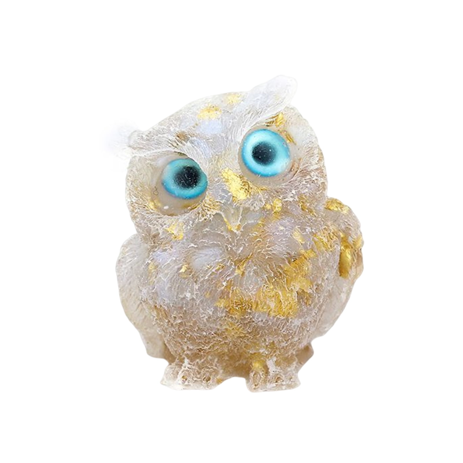 Deyuer Owl Ornament Manual Drip Adhesive Faux Crystal Vivid Owl Animal ...