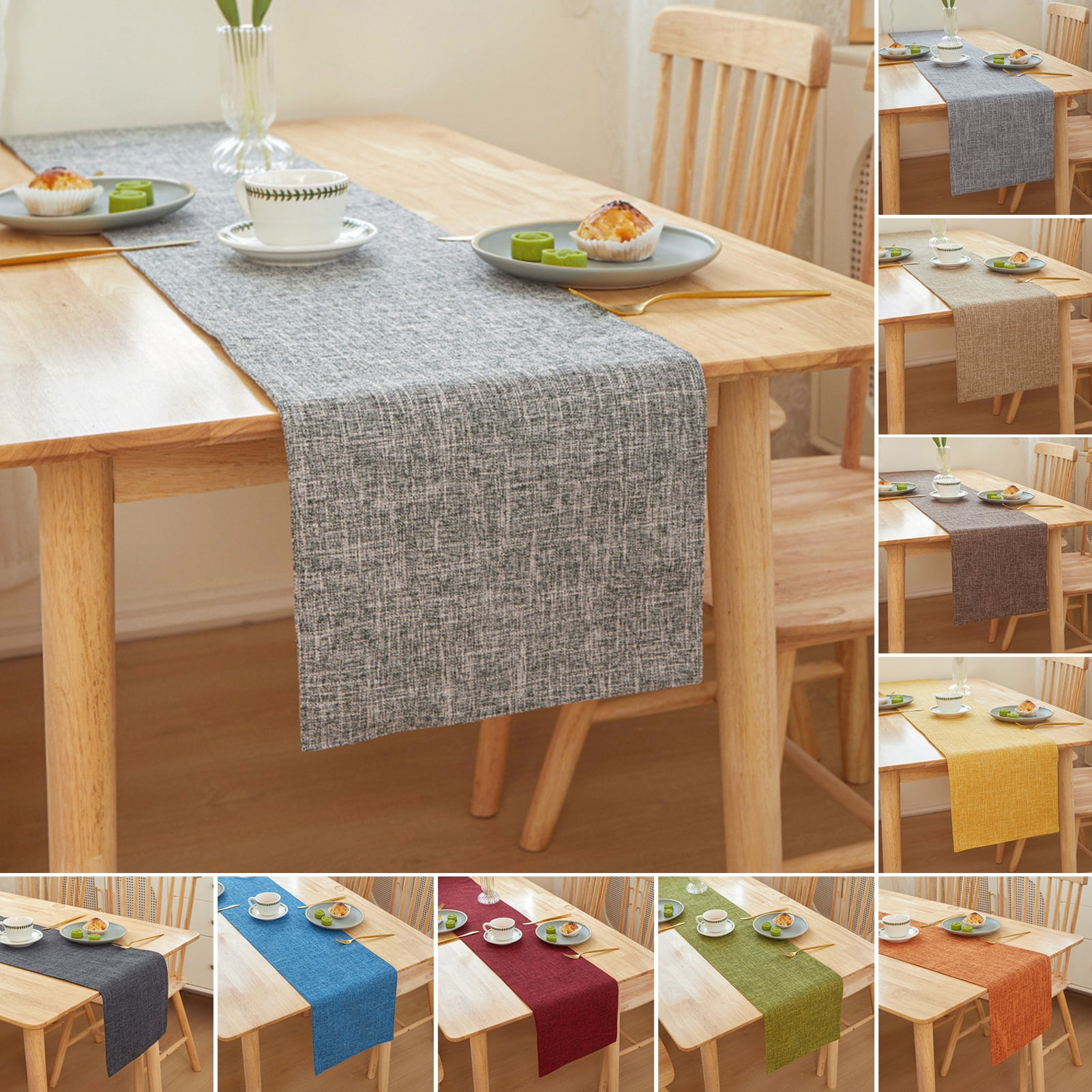 Deyuer Party Table Runner Solid Color Thickened Heat-Resistant 30 x ...