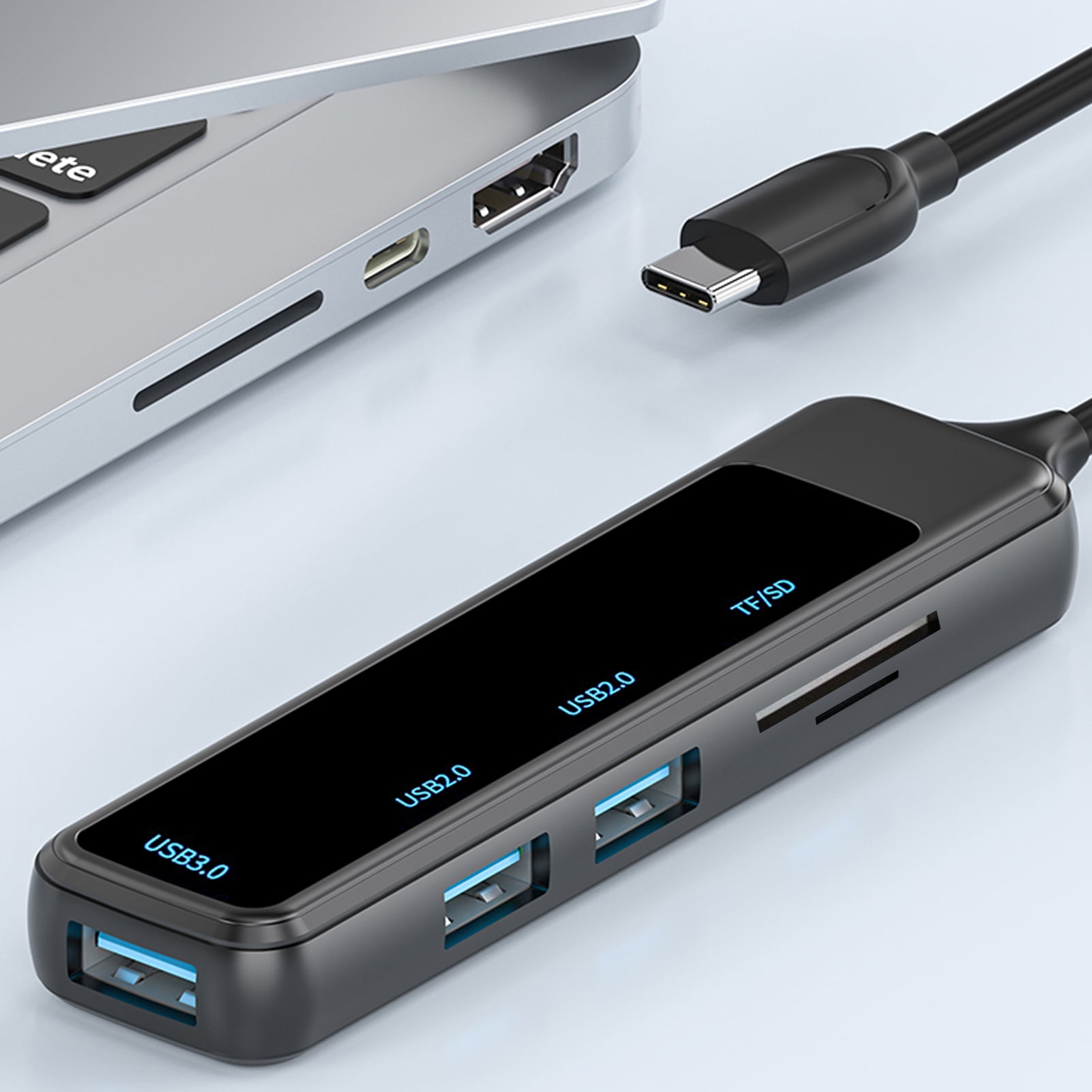 Deyuer Portable USB Hub Adapter 5-in-1 High Speed Transmission Docking ...