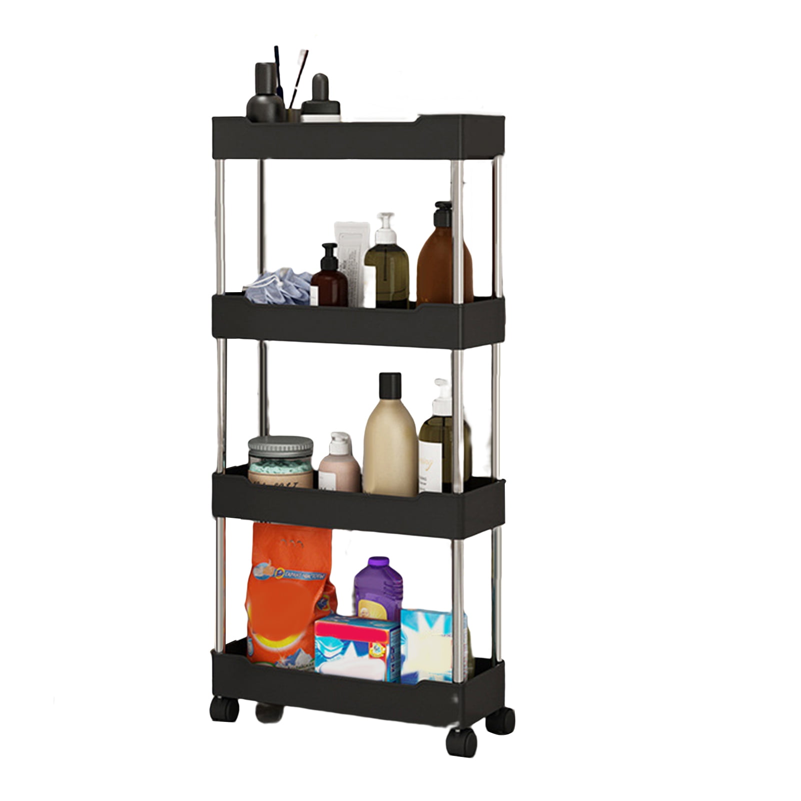 Deyuer Storage Cart Multifunctional High Capacity Save Space 3/4-Tier ...