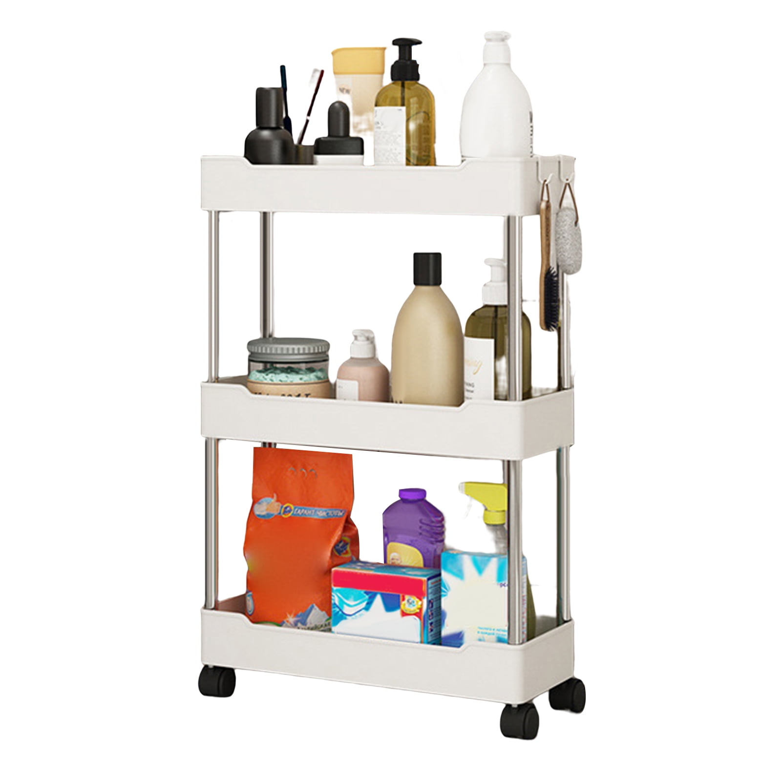 Deyuer Storage Cart Multifunctional High Capacity Save Space 3/4-Tier ...