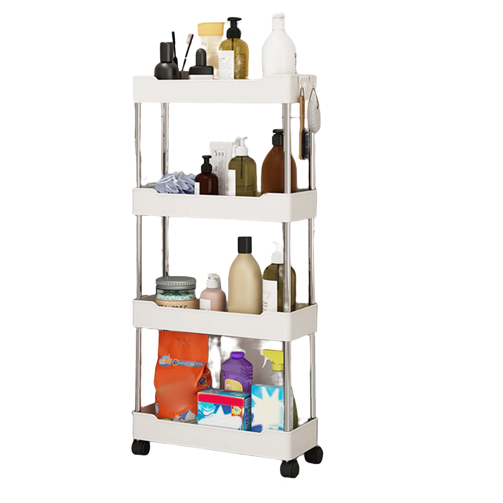 Deyuer Storage Cart Multifunctional High Capacity Save Space 3/4-Tier ...