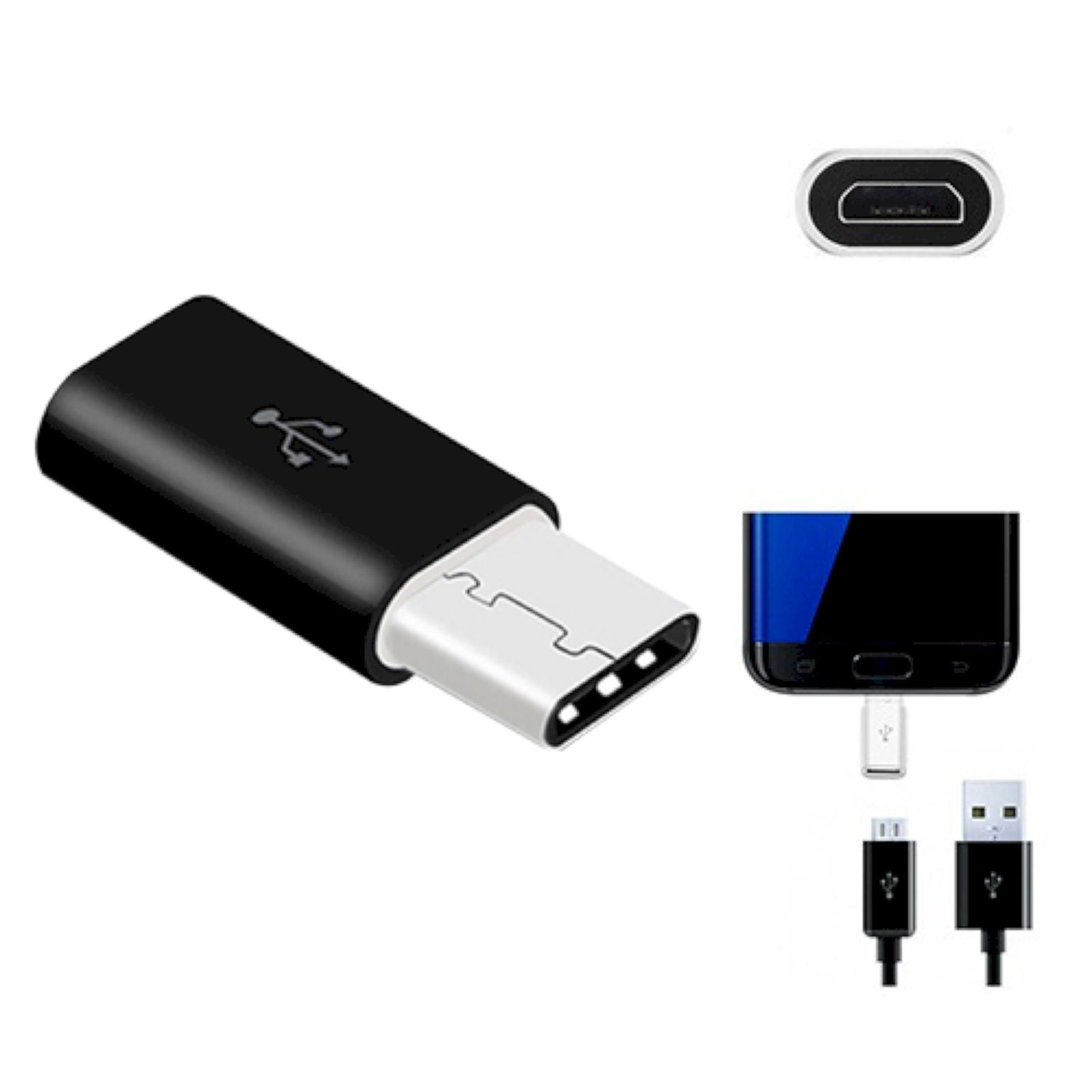 Deyuer USB 2.0 5Pin Female To USB Type C 3.1 Male Data Adapters Converters - Walmart.com