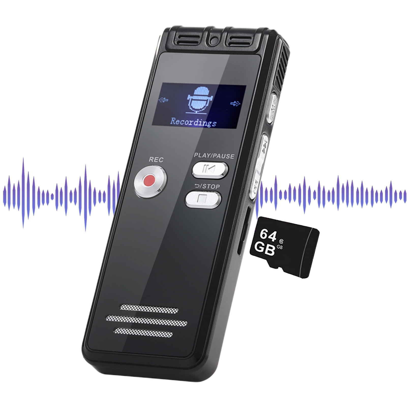 Deyuer Voice Recorder USB 2.0 MP3 Playing Noise Reduction One-click ...