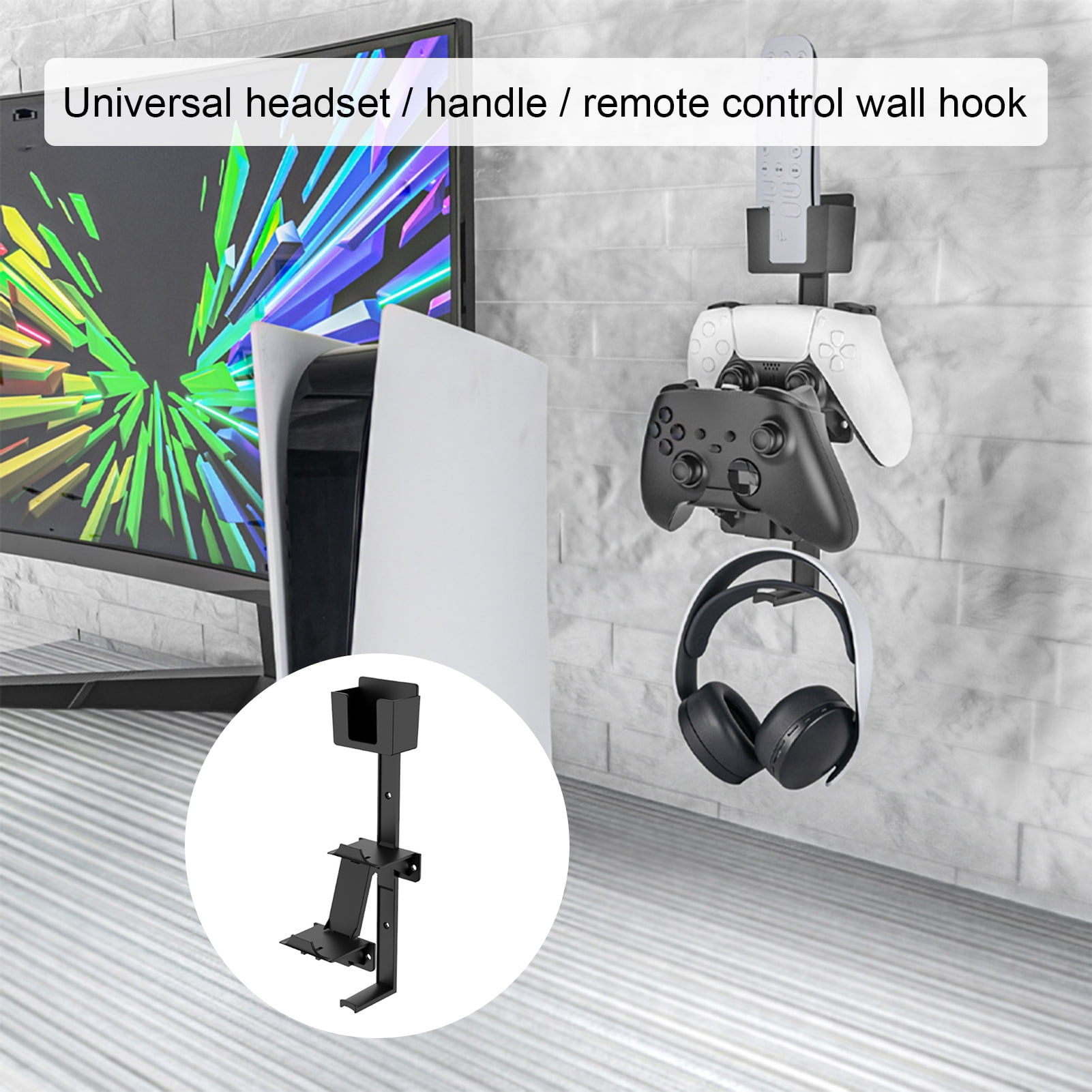 Deyuer Wall Mount Stand Universal Practical ABS Headset Hanger Holder ...