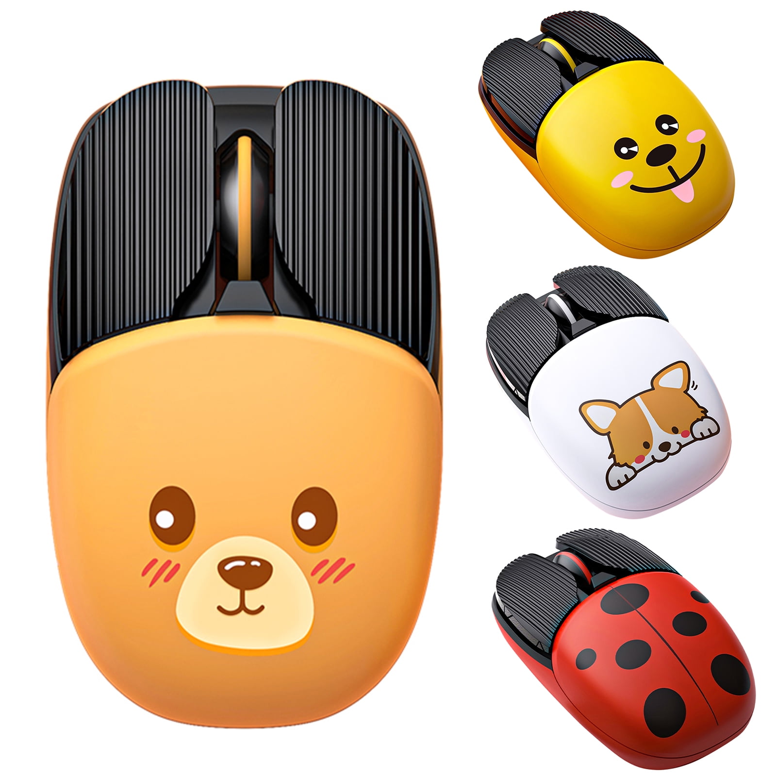 Deyuer Wireless Mouse Mini Silent Dual Mode Creative Cartoon Charging ...