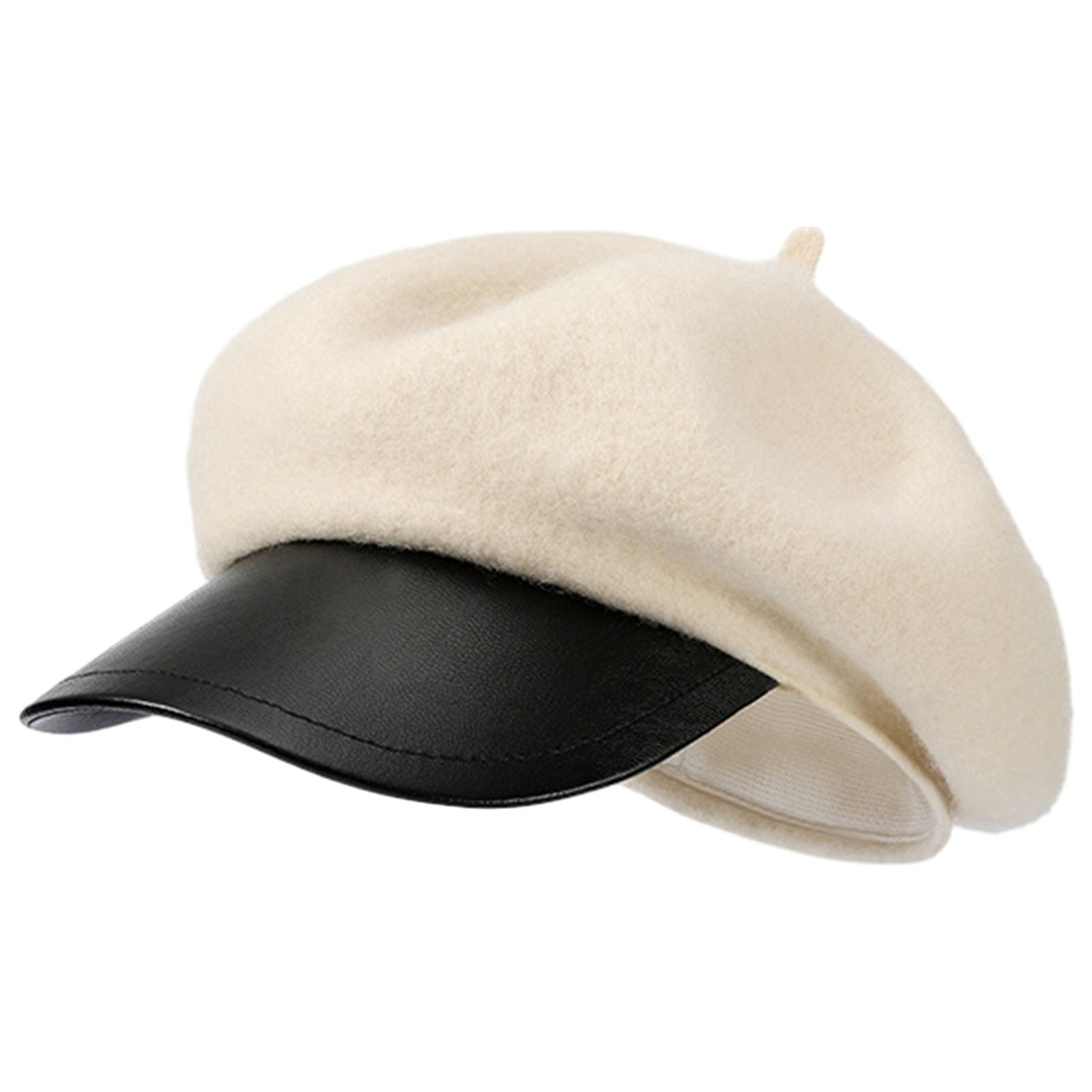 Deyuer Women Beret Newsboy Hat Vintage Warm Woolen Octagonal Hat Autumn ...