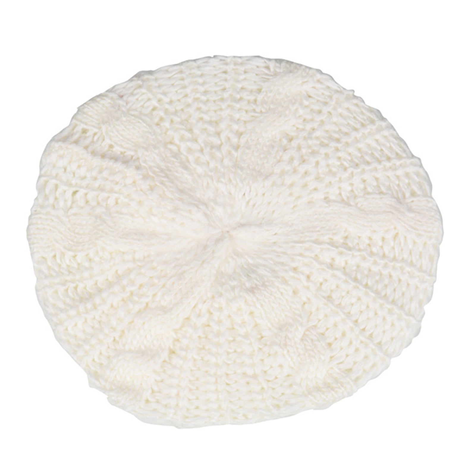 Deyuer Women Fall Winter Hat Knitted Bonnet Solid Color Elastic Twisted ...