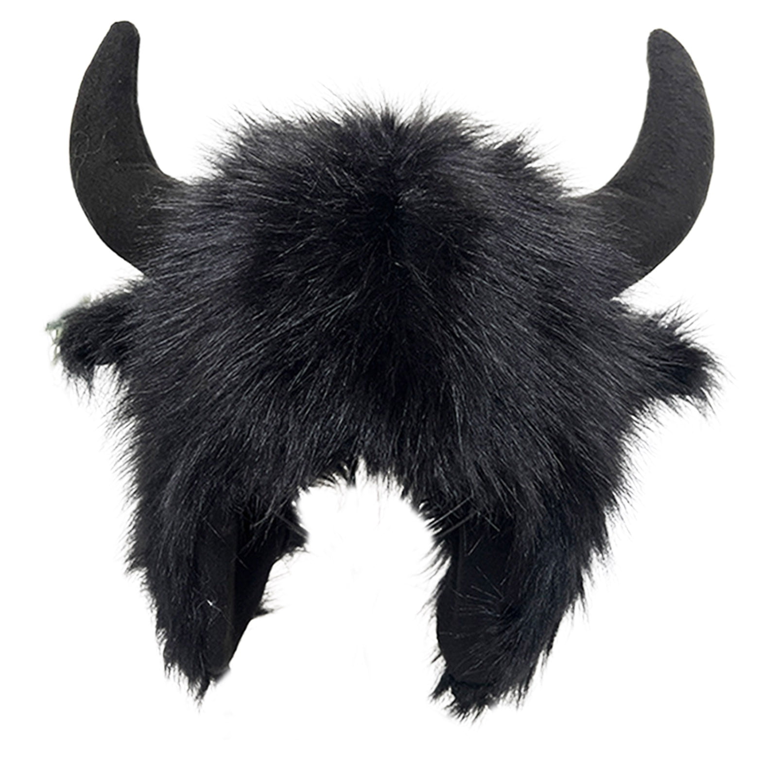 Deyuer Women Men Winter Funny Hat Fake Cow Horn Decor Thunderbolt Thick ...