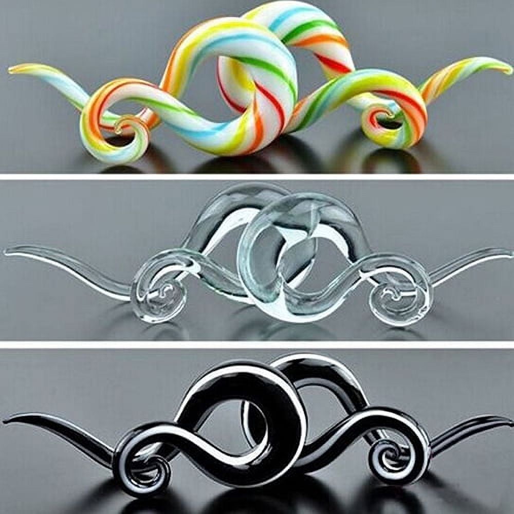 Deyuer Women Punk Snail Spiral Glass Hook Taper Ear Plug Earring ...