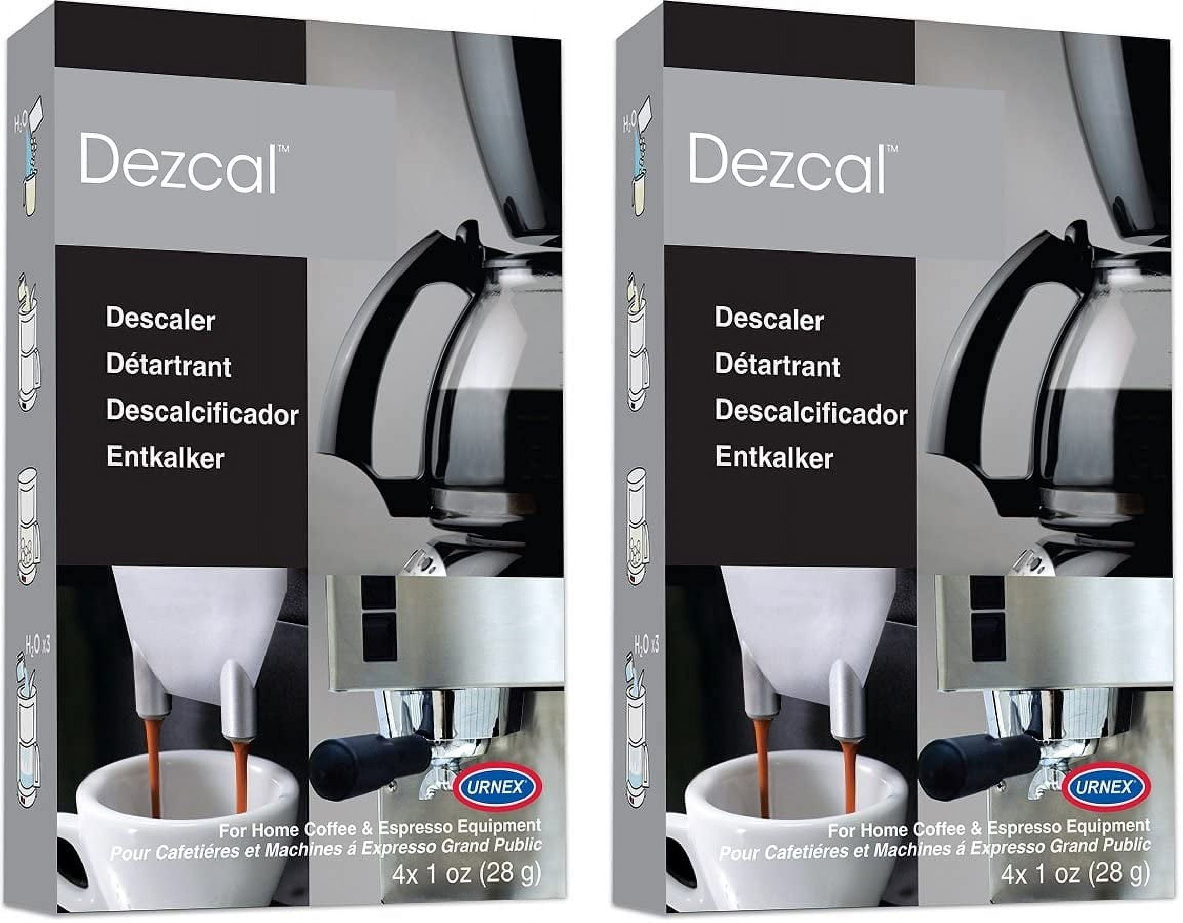 Dezcal Coffee and Espresso Descaler and Cleaner - 2 Pack - Activated ...