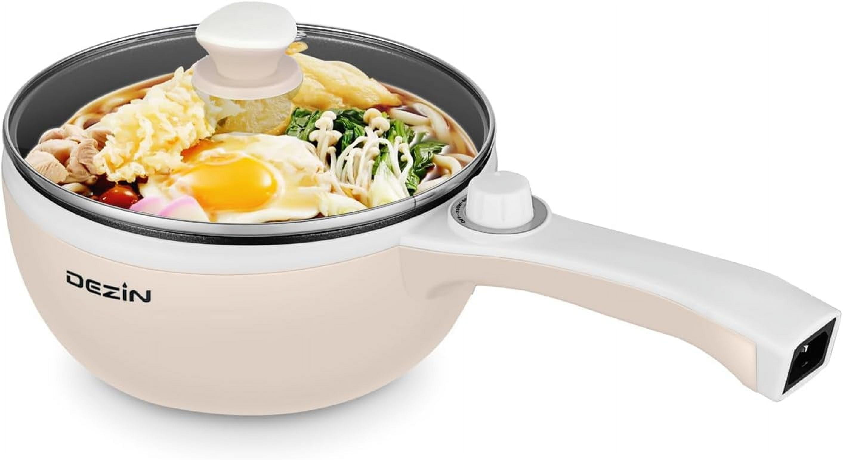 Dezin 1.5L Electric Hot Pot, Non-Stick Mini Cookware with Temperature ...