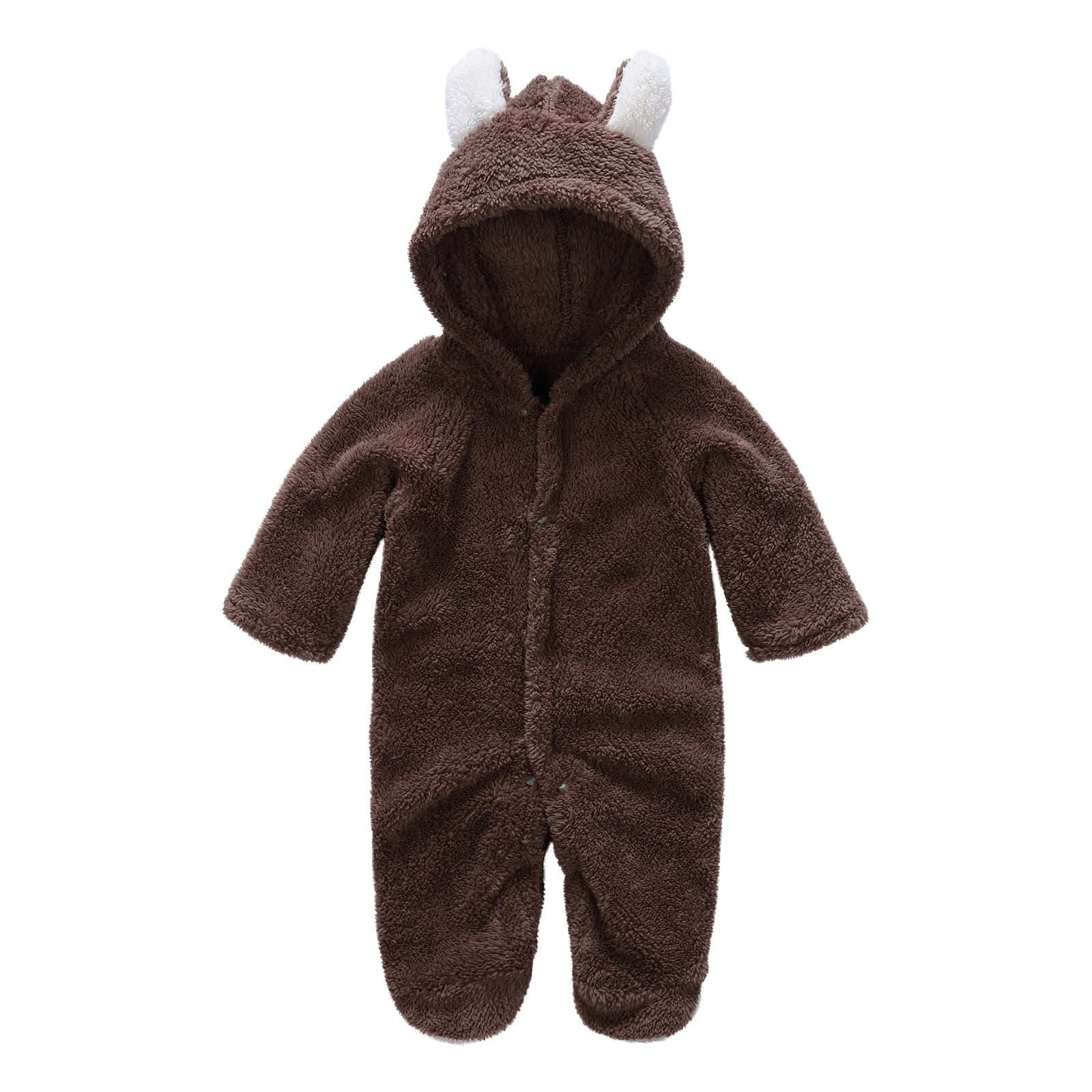 Dezsed 0-12 Months Baby Winter Clothes Fleece Snowsuit Warm Hooded Rompers Romper Baby Girl Long ...