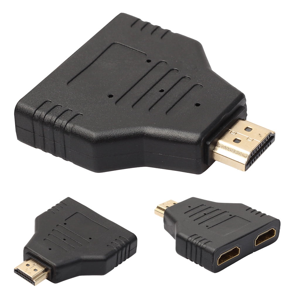 Dezsed Adapter HDMI Male To Dual HDMI Female 1 to 2 Way Splitter ...