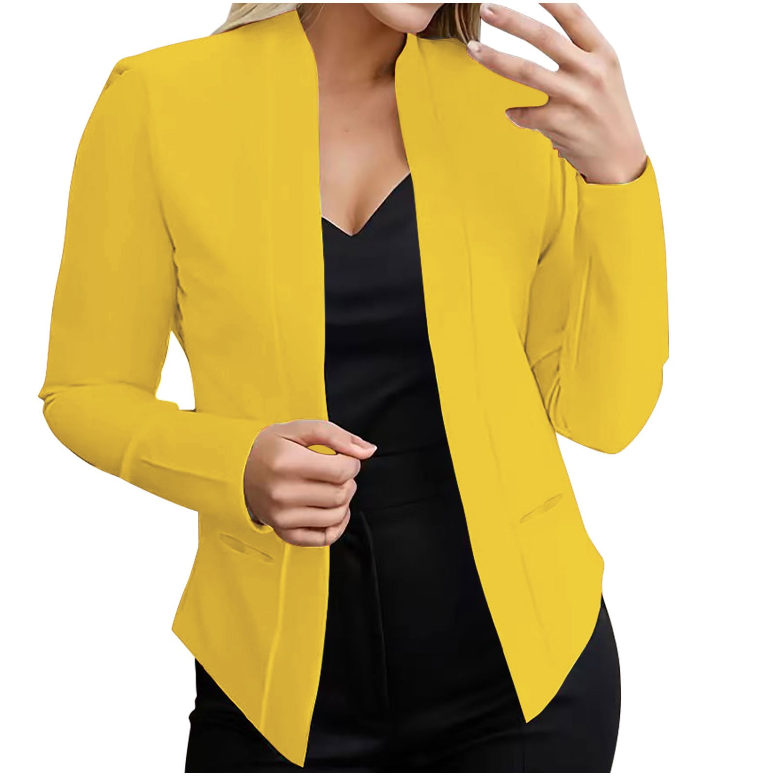 Dezsed Blazers for Women Business Casual Womens Casual Fashion Pocket ...