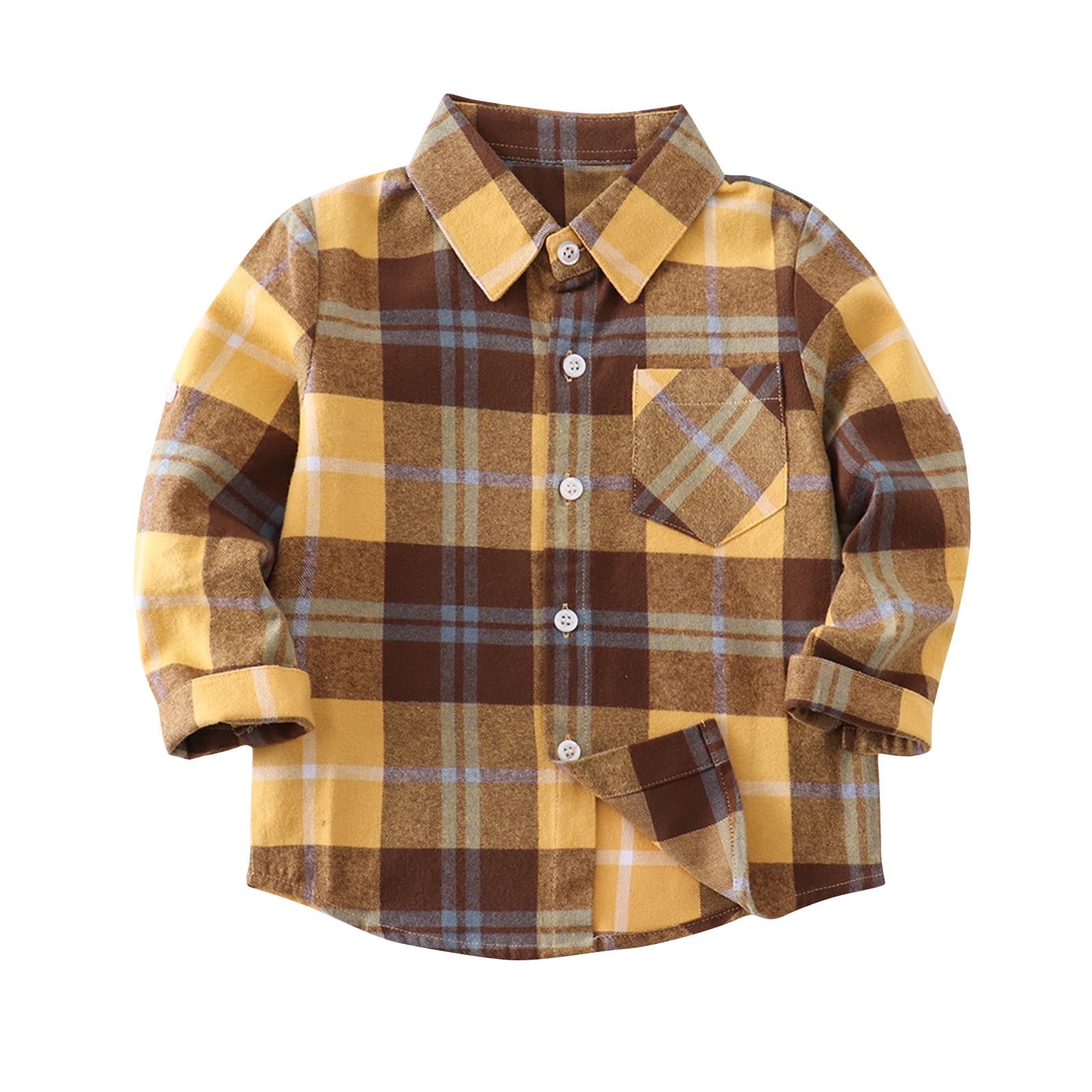 Dezsed Flannel Shirt for Kids Little Boys Long Sleeve Button Down Shirt ...