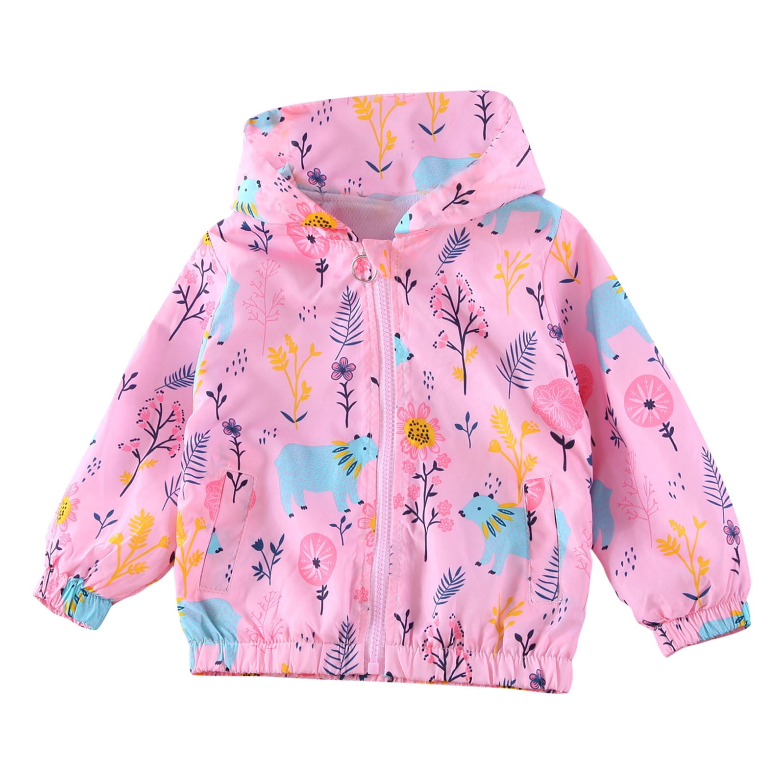 Dezsed Girls Rain Jacket Clearance Toddler Lightweight Packable Hooded ...