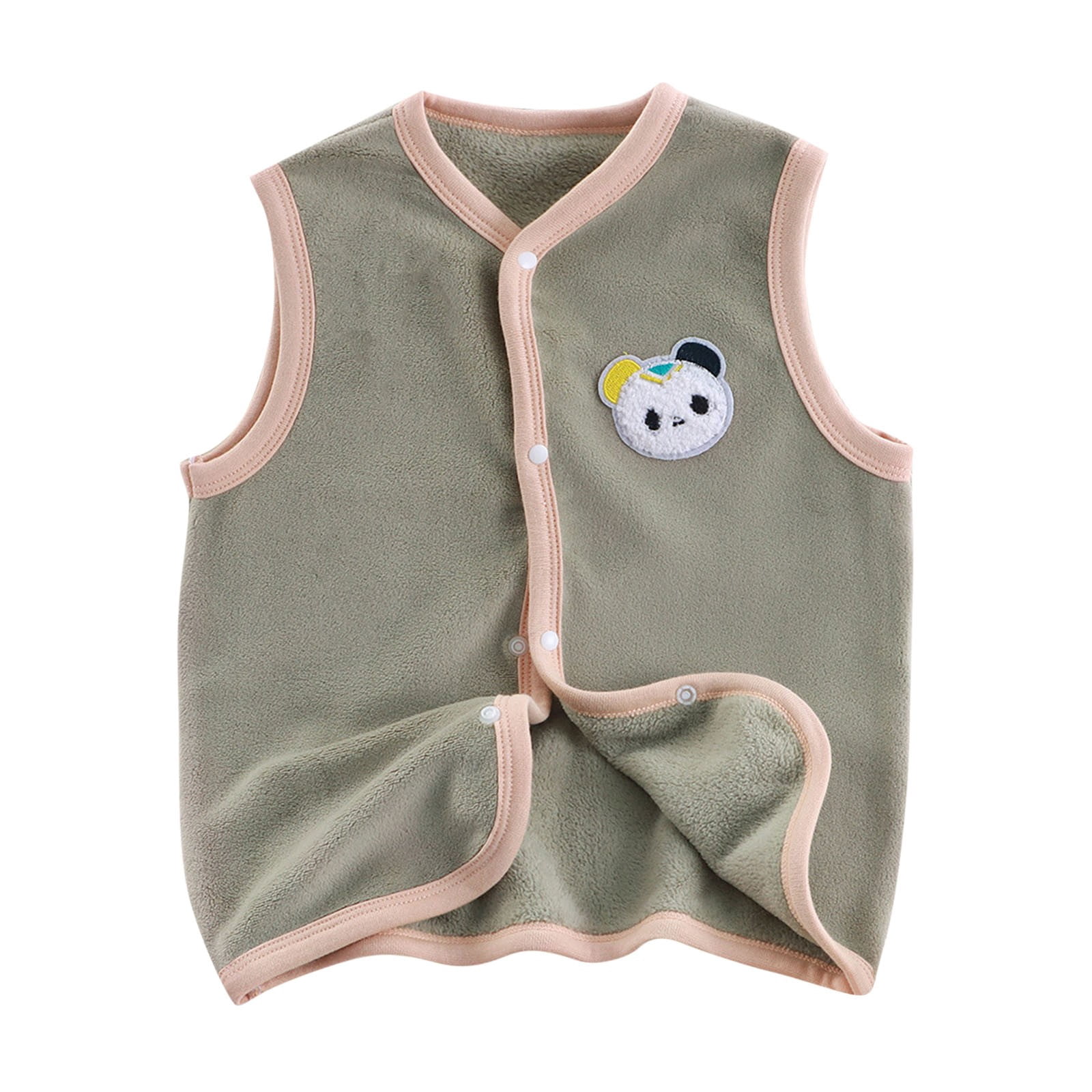 Dezsed Kids Boys Girls Fleece Full Zip Vests Sleeveless Cartoon ...