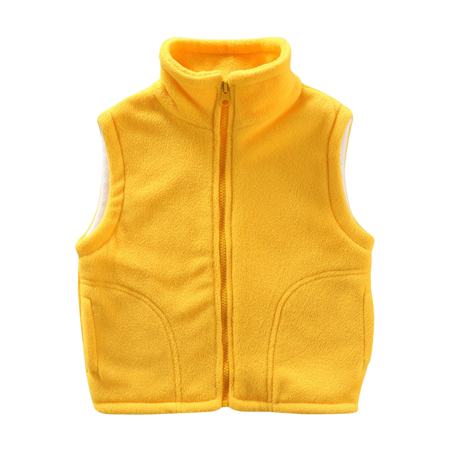 Dezsed Kids Boys Girls Sherpa Full Zip Vests Solid Lightweight Fleece ...