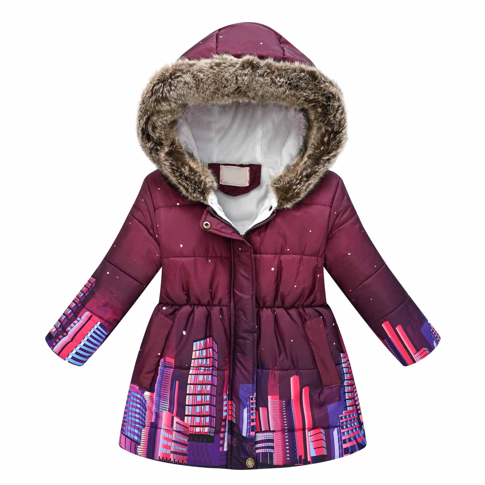 Dezsed Kids Boys Girls Winter Coats Clearance Toddler Baby Boys Fall Winter Fleece Hooded ...