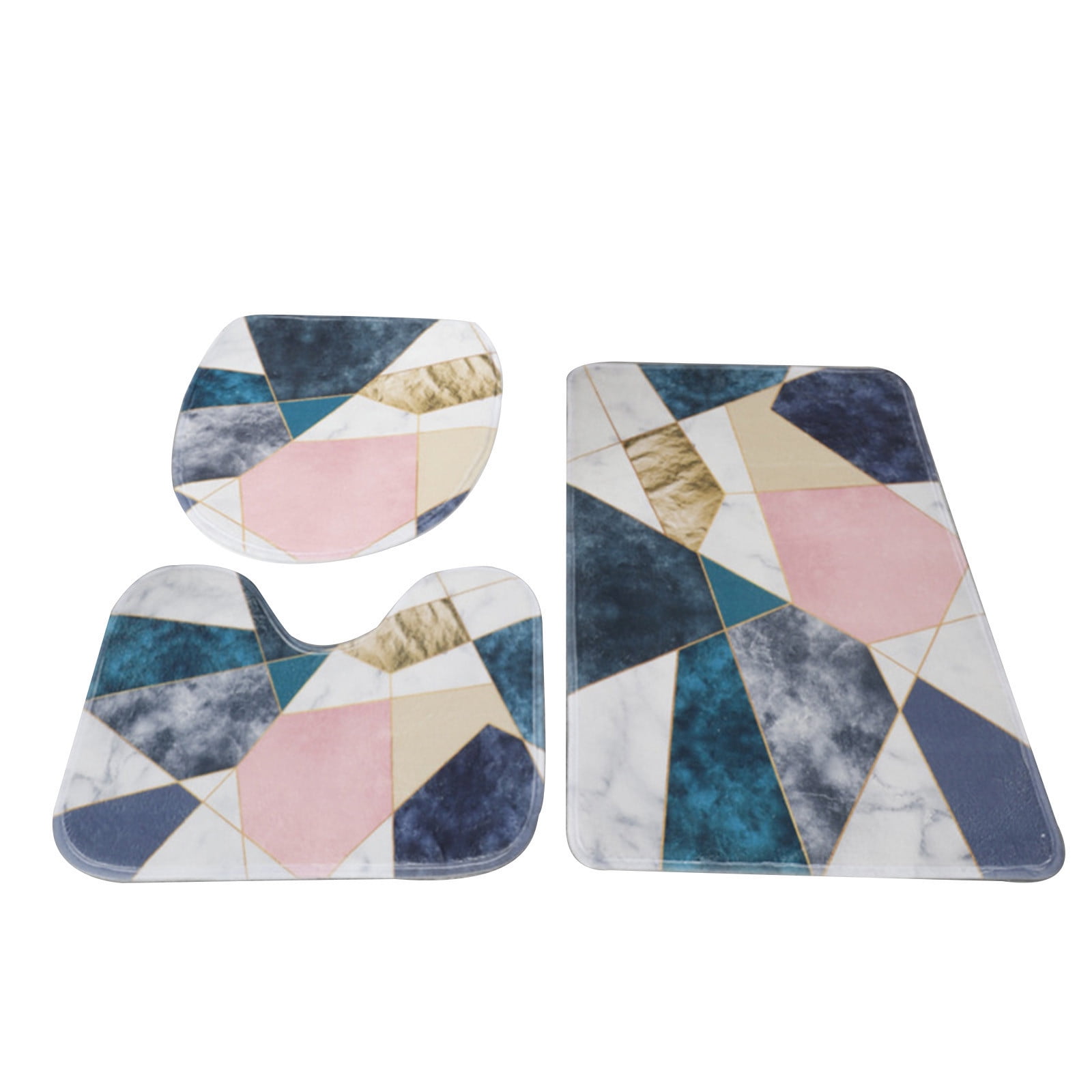 Dezsed New 3Pc Bathroom Rugs Sets Clearance Toilet Mat 3 Piece, Super ...