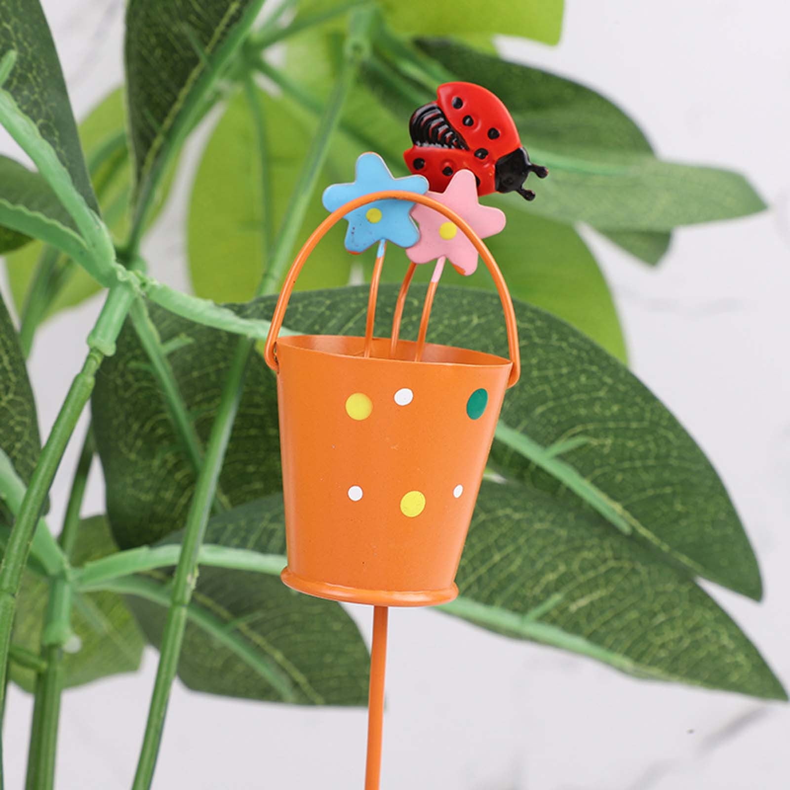 Dezsed Potted Flower Pot Plug-in Metal Small Garden Pile For Decoration ...