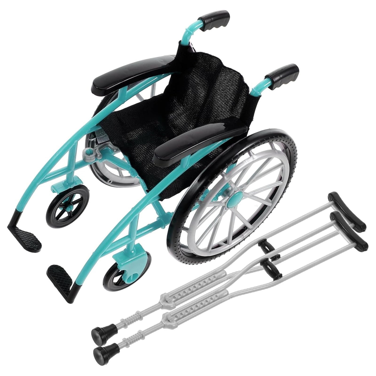 Simulation Home Toy Clearance 1 Set Of Doll Wheelchair and Crutches ...