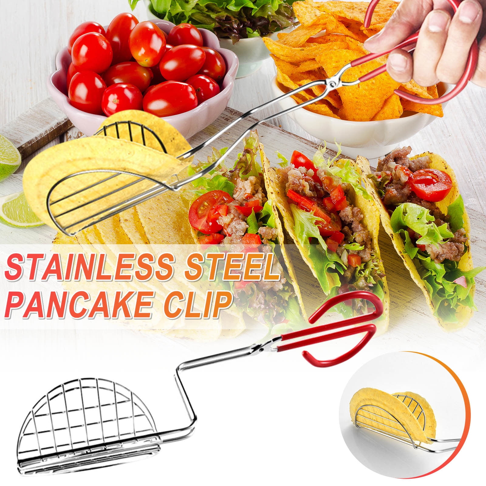 Dezsed Taco Shell-Maker Press,Tortilla Fryer Tongs Taco Holders ...