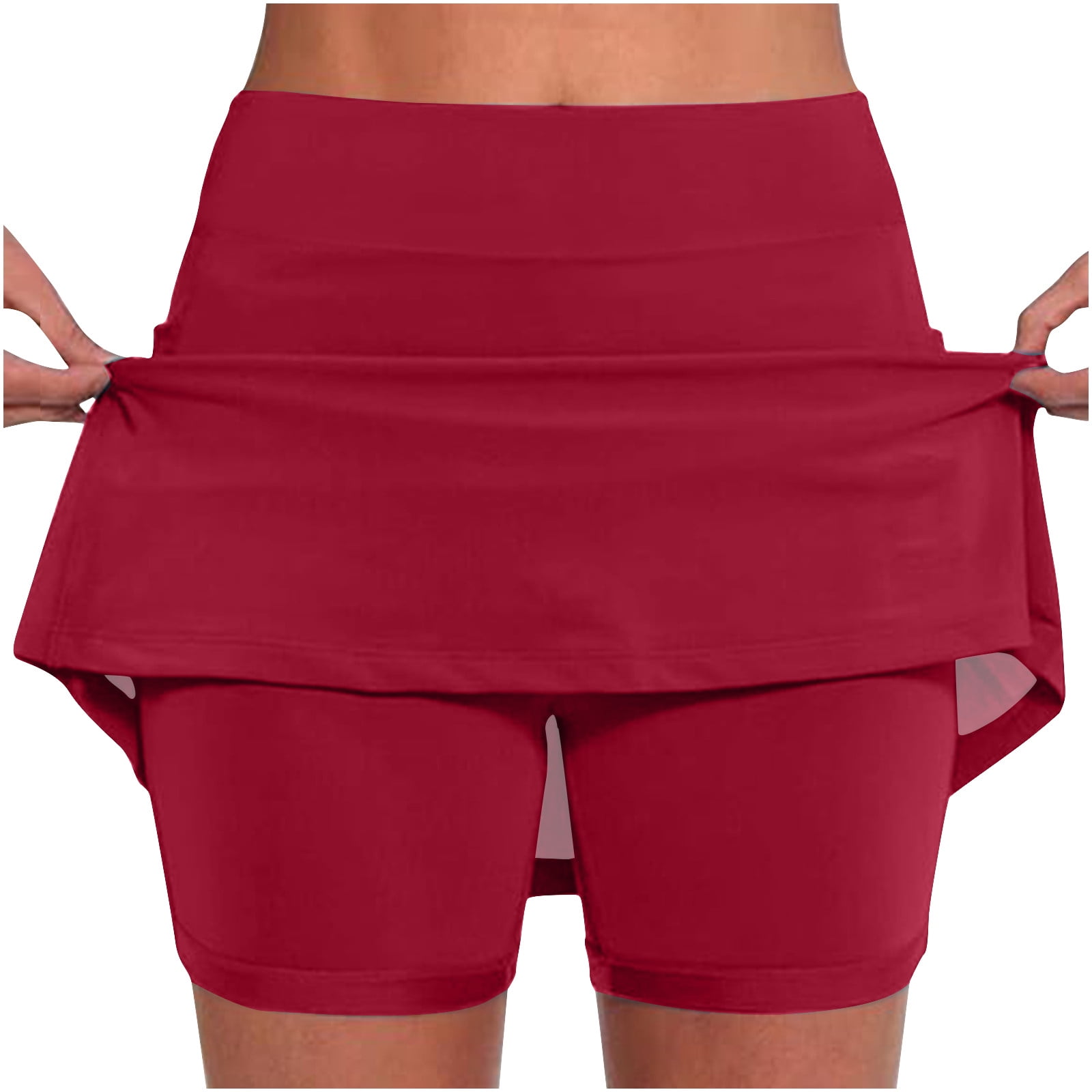 Dezsed Women's Active Athletic Skort Lightweight High Waisted Tennis ...