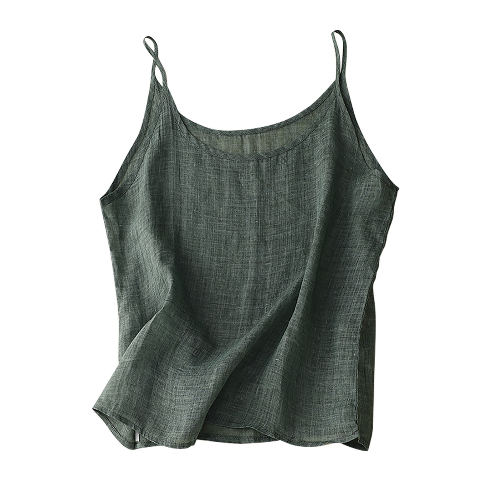 Dezsed Womens Cotton Linen Tank Tops Summer Casual Sleeveless Camisole ...
