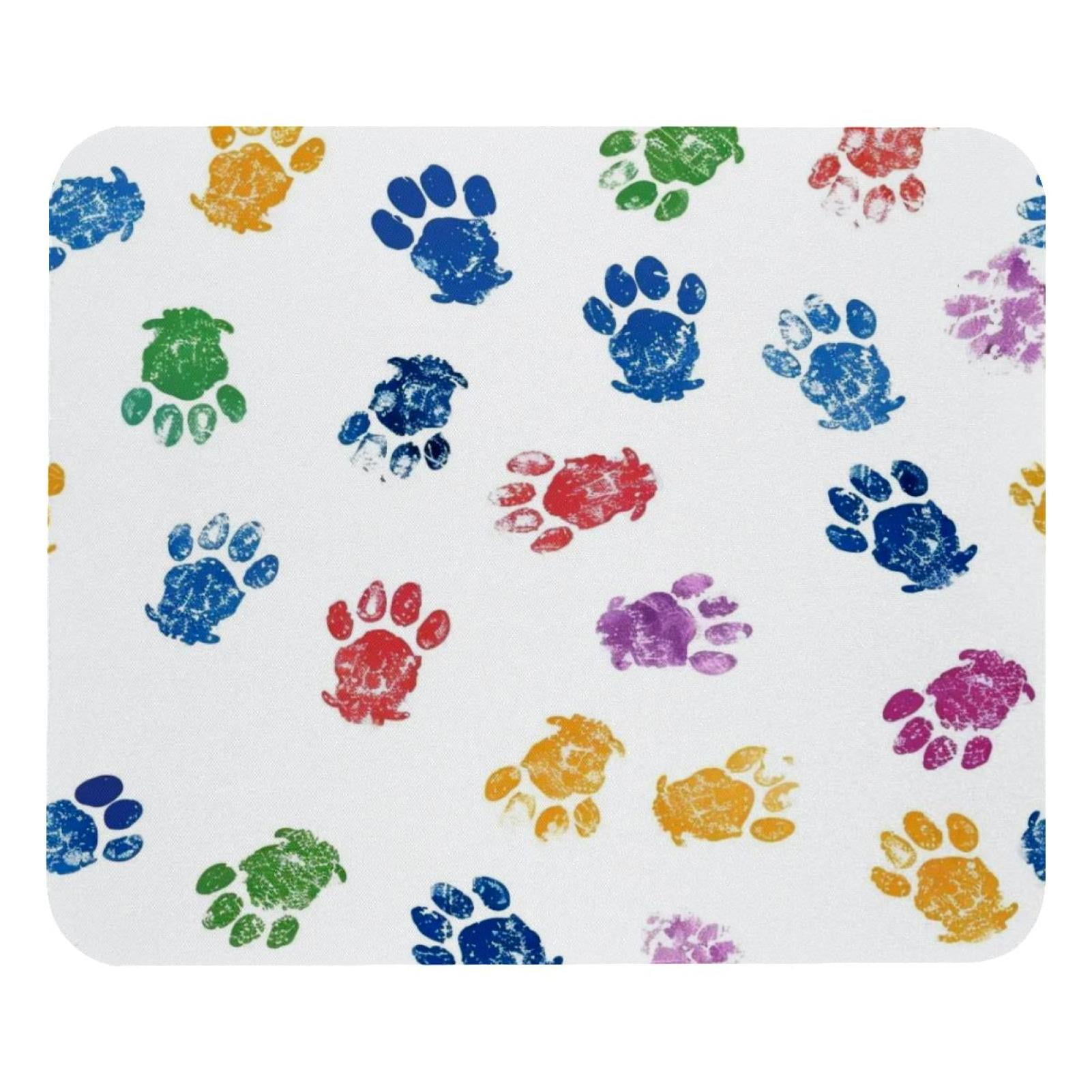 DfaoWkGE Dog Paw Prints Printed Rectangular Mouse Pad Non-slip Bottom ...