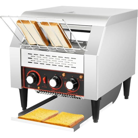 Dfmyhked 2200W Commercial Conveyor Toaster 300 Slices/Hour, 110V ...