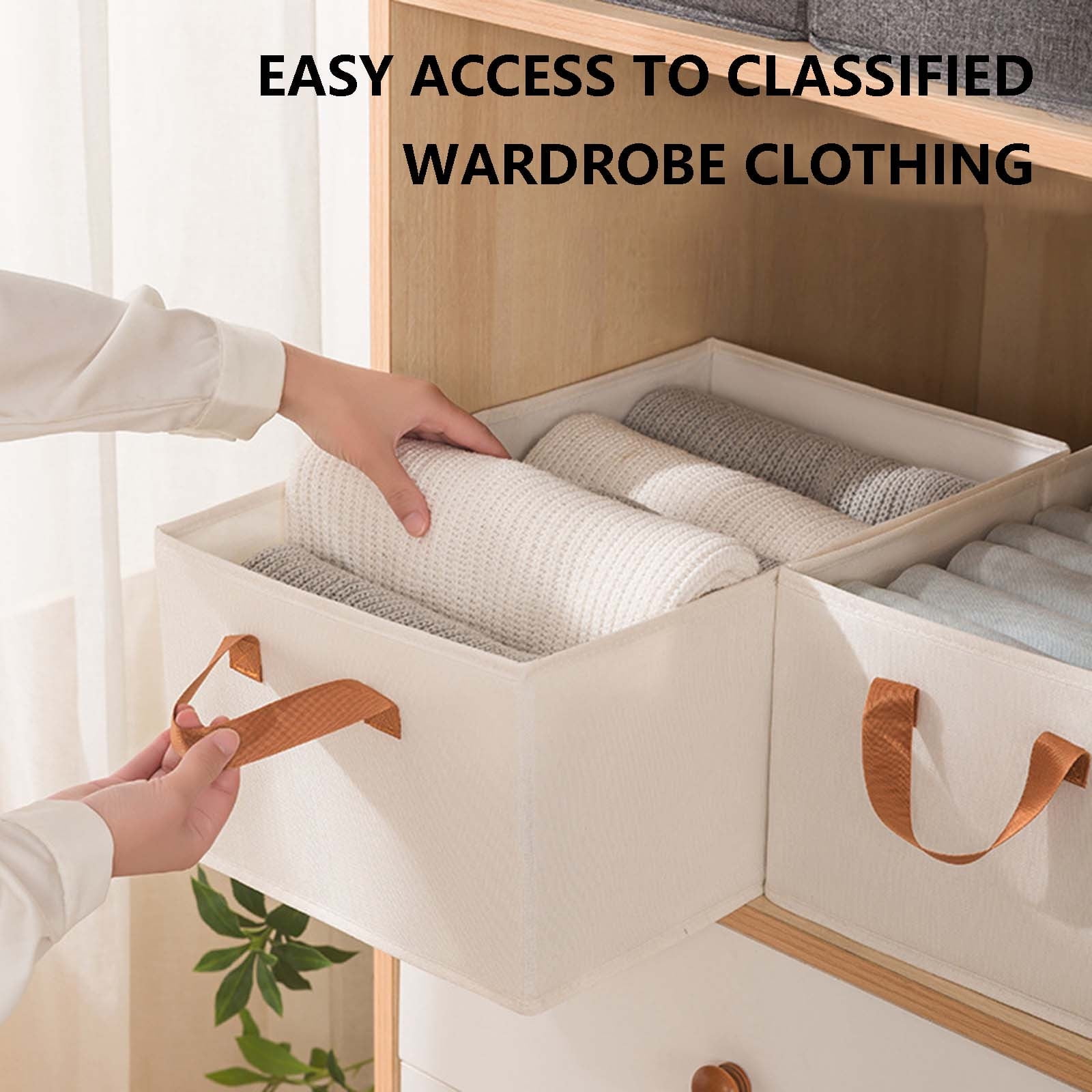 Dgankt Fabric Storage Box With Steel Frame, Stackable Shelf Baskets ...