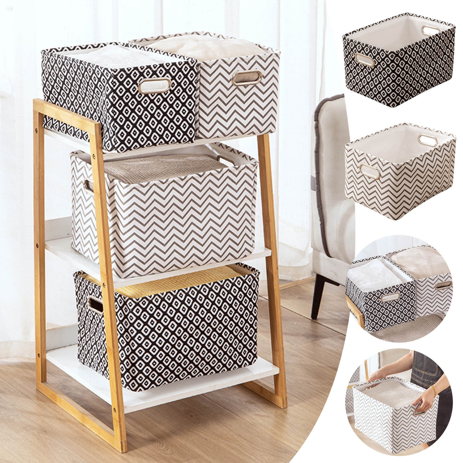 Dgankt Cleaning Supplies Floating Portable Fabric Tabletop Folding Box ...