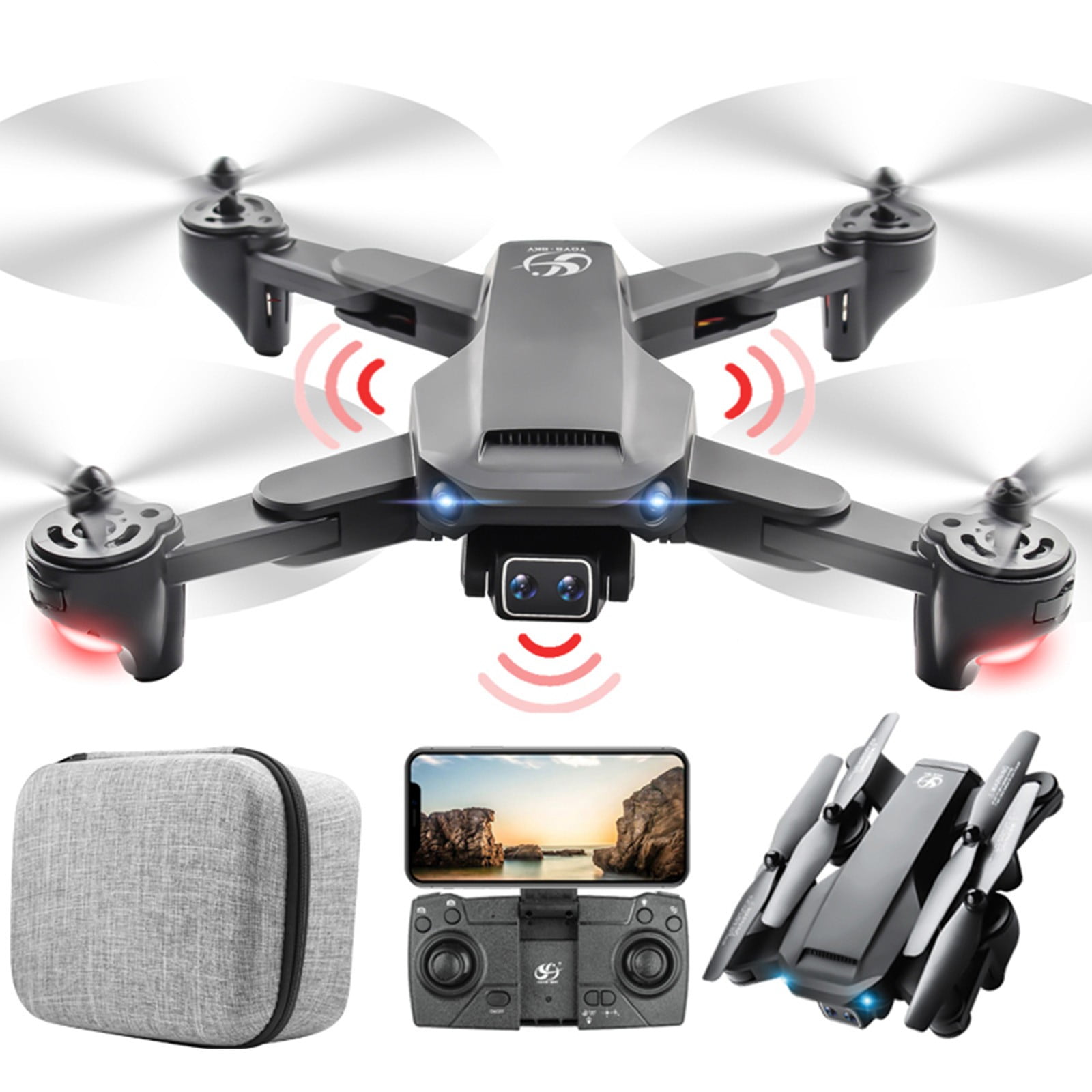 Dgankt Drones with Camera for Adults 4k Foldable Fpv Drone with ...