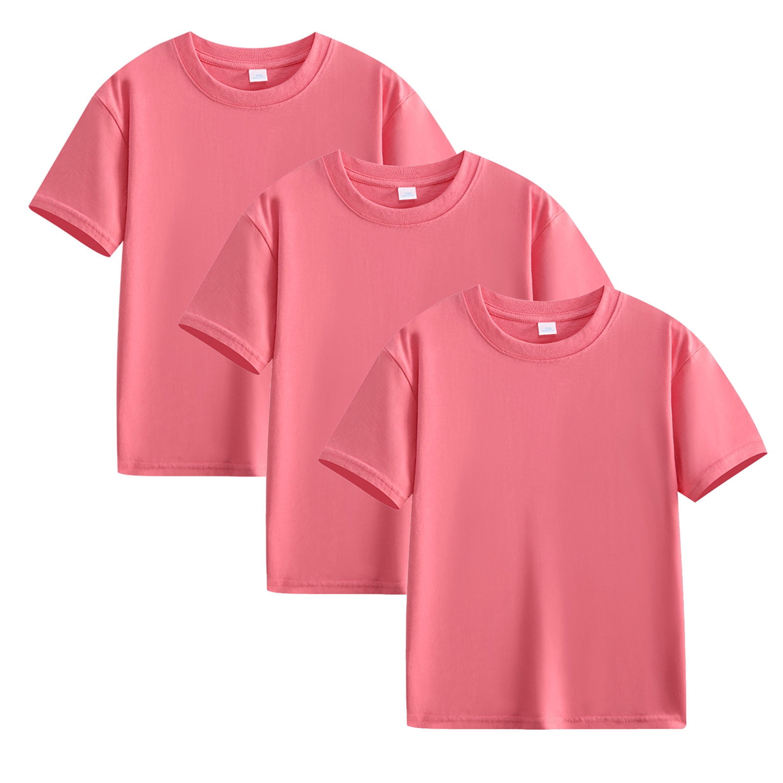 Dgankt Girls Shirt 3 Pack Essentials Girls and Toddlers' Short-Sleeve T ...