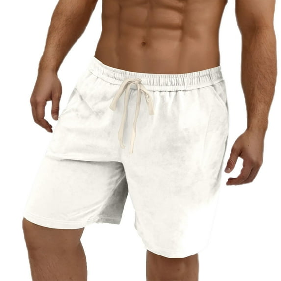 Dgankt Men's & Big Men's Shorts Velour Elastic Waist Athletic Shorts ...