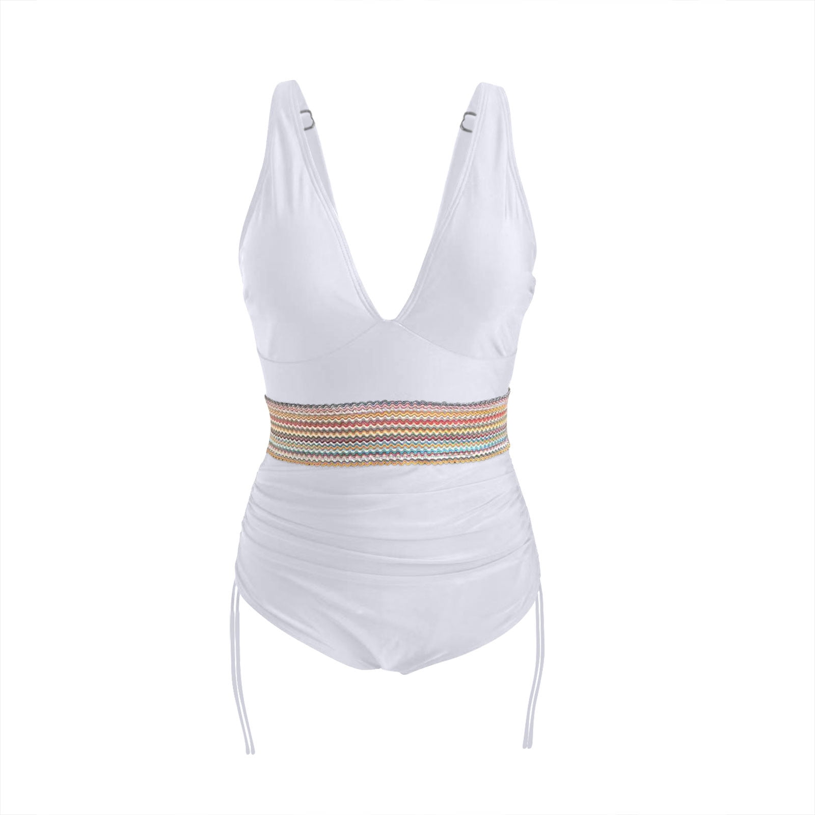 Dgankt Women's One Piece Swimsuit Tummy Control Deep V Neck Swimsuit ...