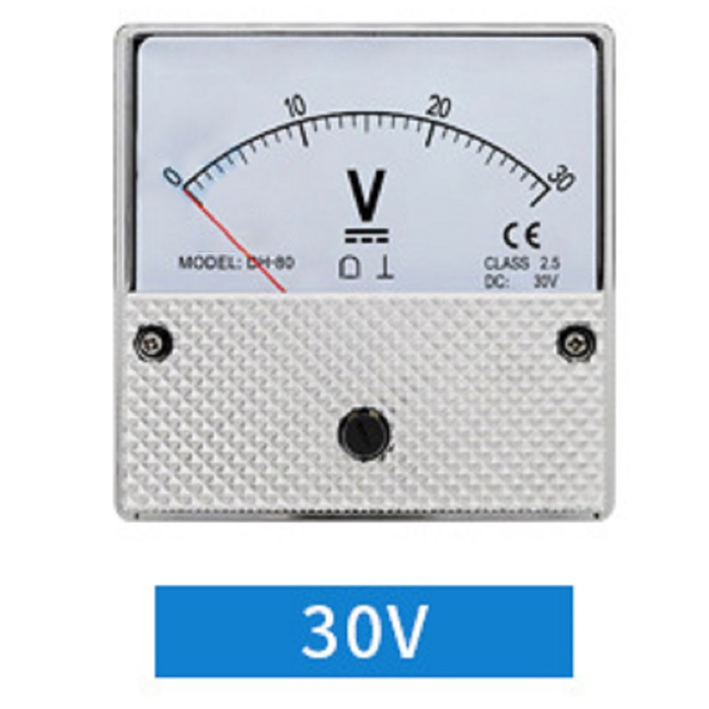 Dh-80 Pointer Dc Voltmeter Analog Voltmeter Pointer Panel Meter Voltage Meter--Dc 30V - Walmart.com