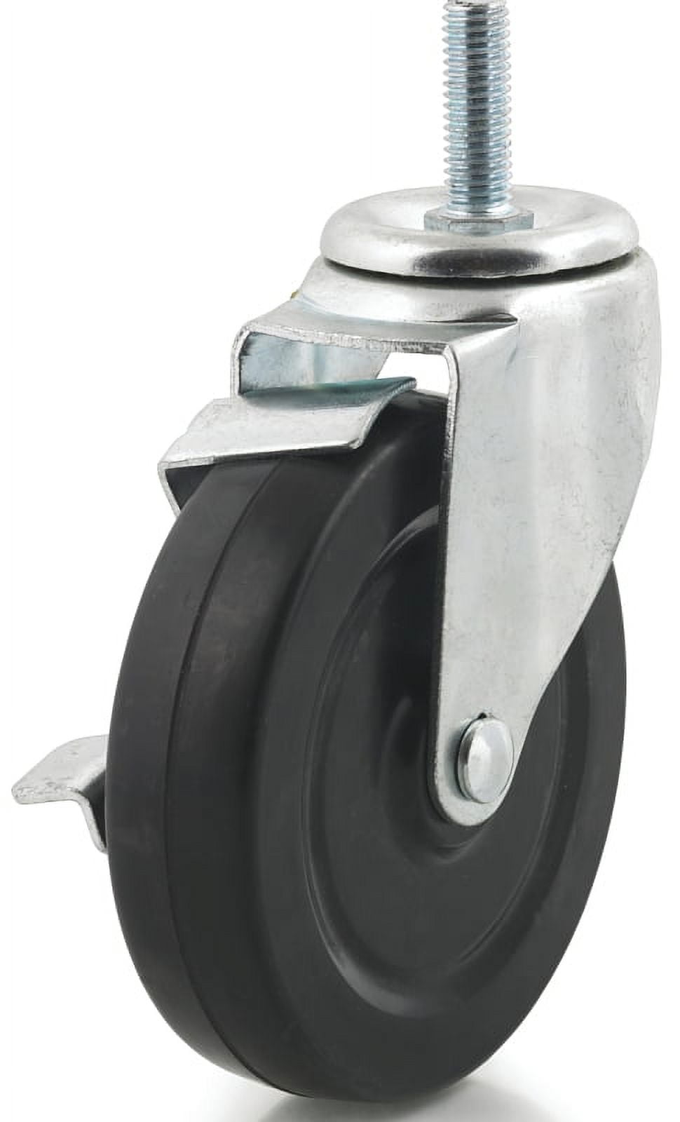 DH CASTERS C-LM5T3RSB Swivel Caster with Brake, 5 in Dia Wheel, 1-1/4 ...