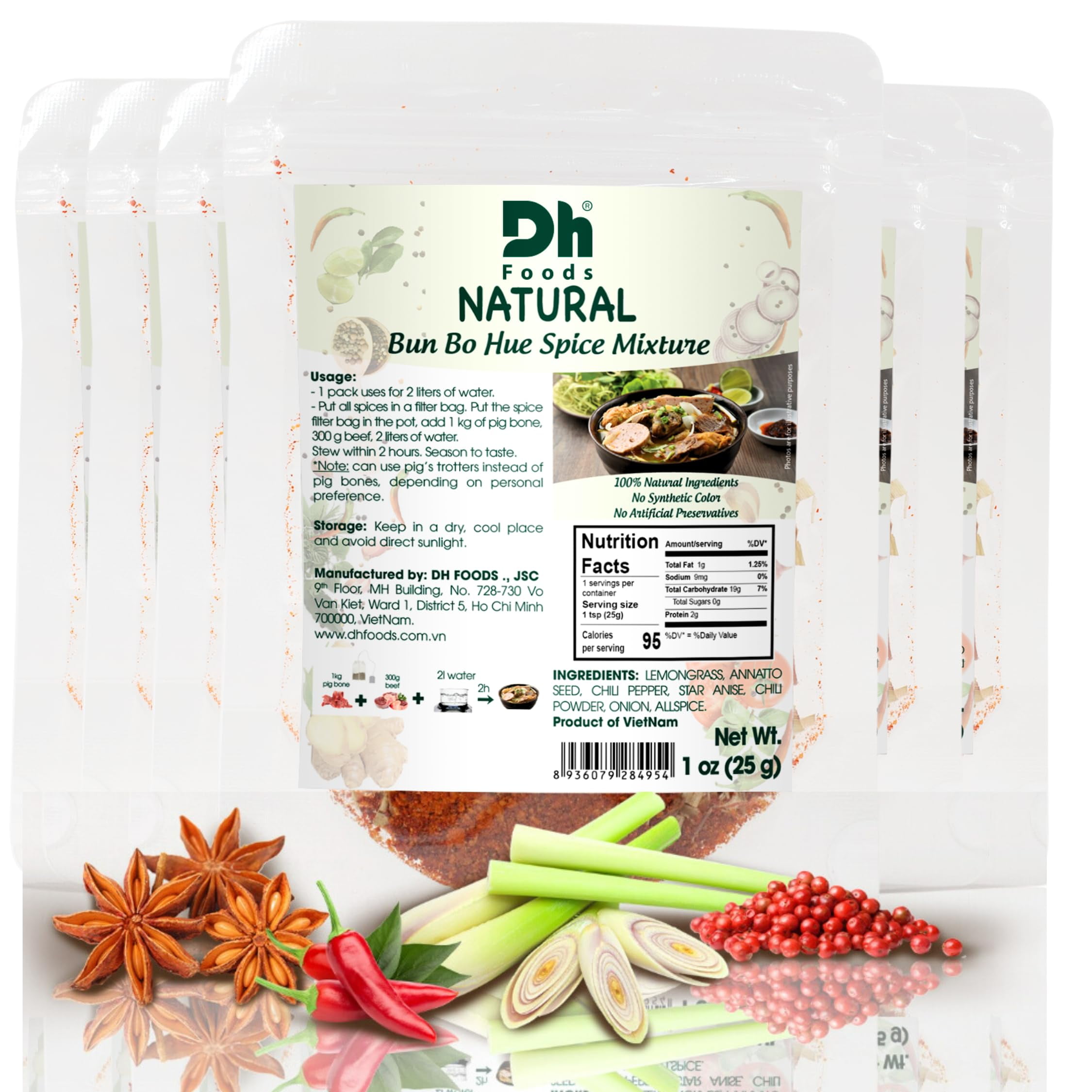 Dh Foods Bun Bo SAF21 Hue Spice Packet | Hue Beef soup seasoning ...