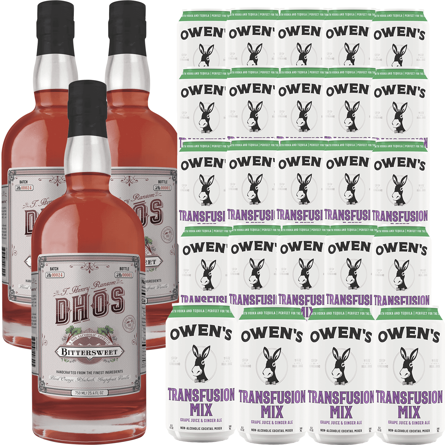 Dhōs Handcrafted Non-Alcoholic Bittersweet 750 ML Bottle w Pack Owen’s ...