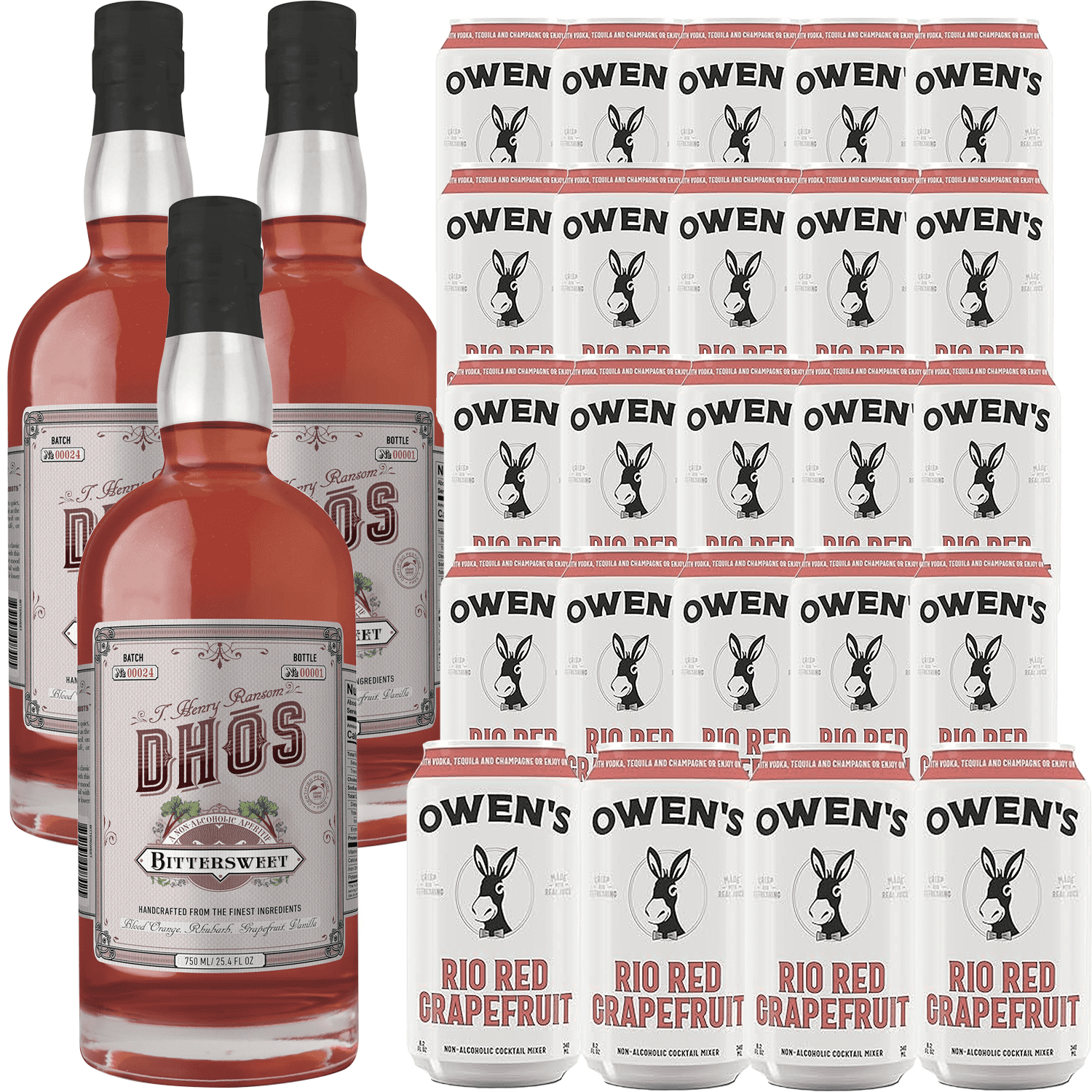 Dhōs Handcrafted Non-Alcoholic Bittersweet 750 ML Bottles w Pack Owen’s ...