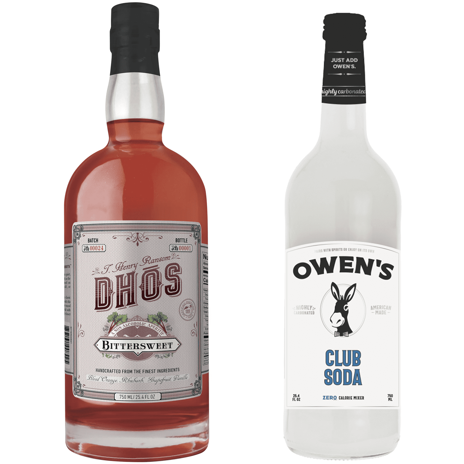 Dhōs Handcrafted Non-Alcoholic Bittersweet w 1 Pack Owen’s Mixers Club ...