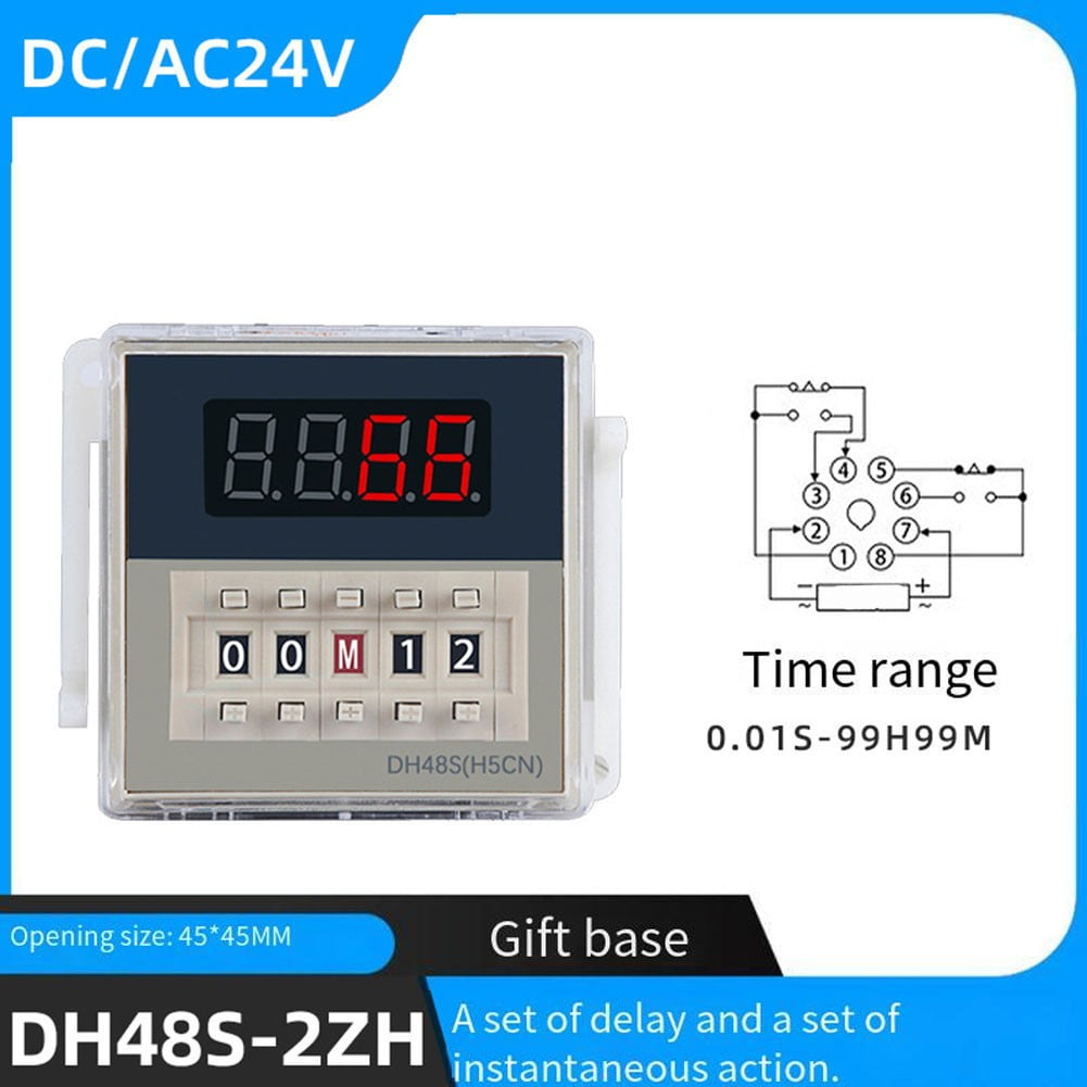 DH48S-2ZH LED Digital Timer Relay Module 8 Pin Timer Delay Device 0.01S ...