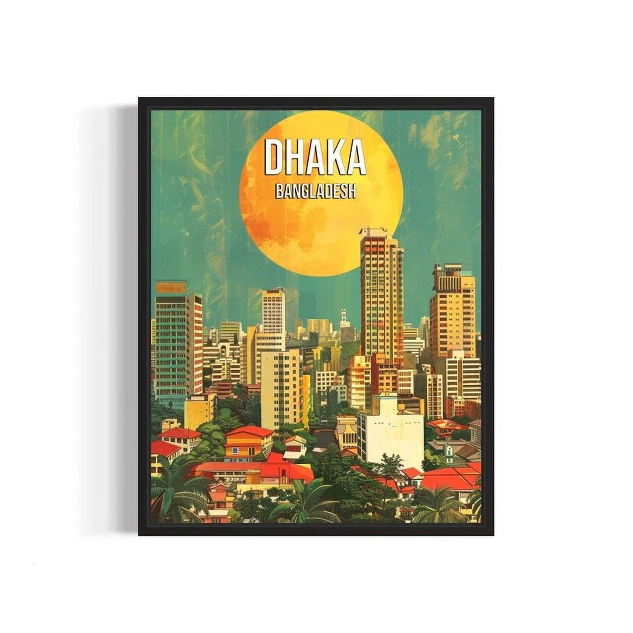Dhaka Bangladesh Poster Art Print Wall Art Painting Artwork Decor Asia NO FRAMED POSTER Home ...