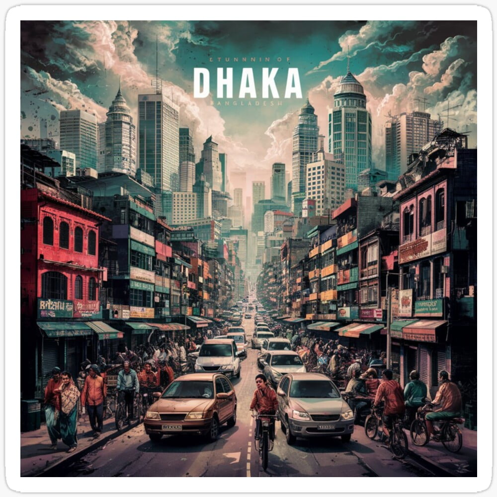 Dhaka,Bangladesh Sticker Phone Decal Water Bottle Stickers Car Decals ...